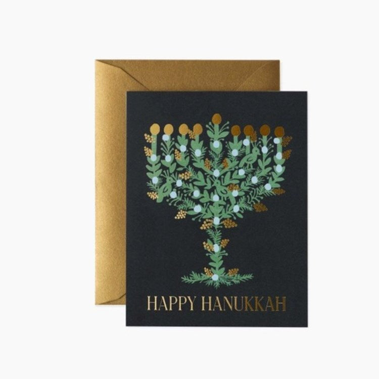 Laurel Menorah Card – Frank